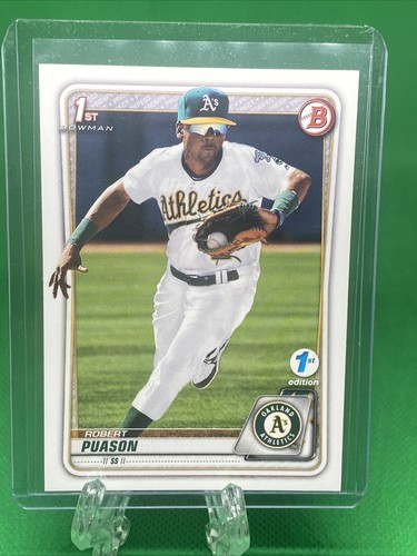 2020 Bowman 1st Edition Robert Puason #BFE-145 1st Year ROOKIE CARD-A's ...