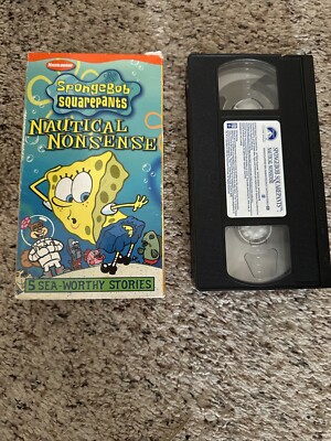 Spongebob Squarepants Nautical Nonsense VHS Tape 2002 5 Sea-Worthy ...