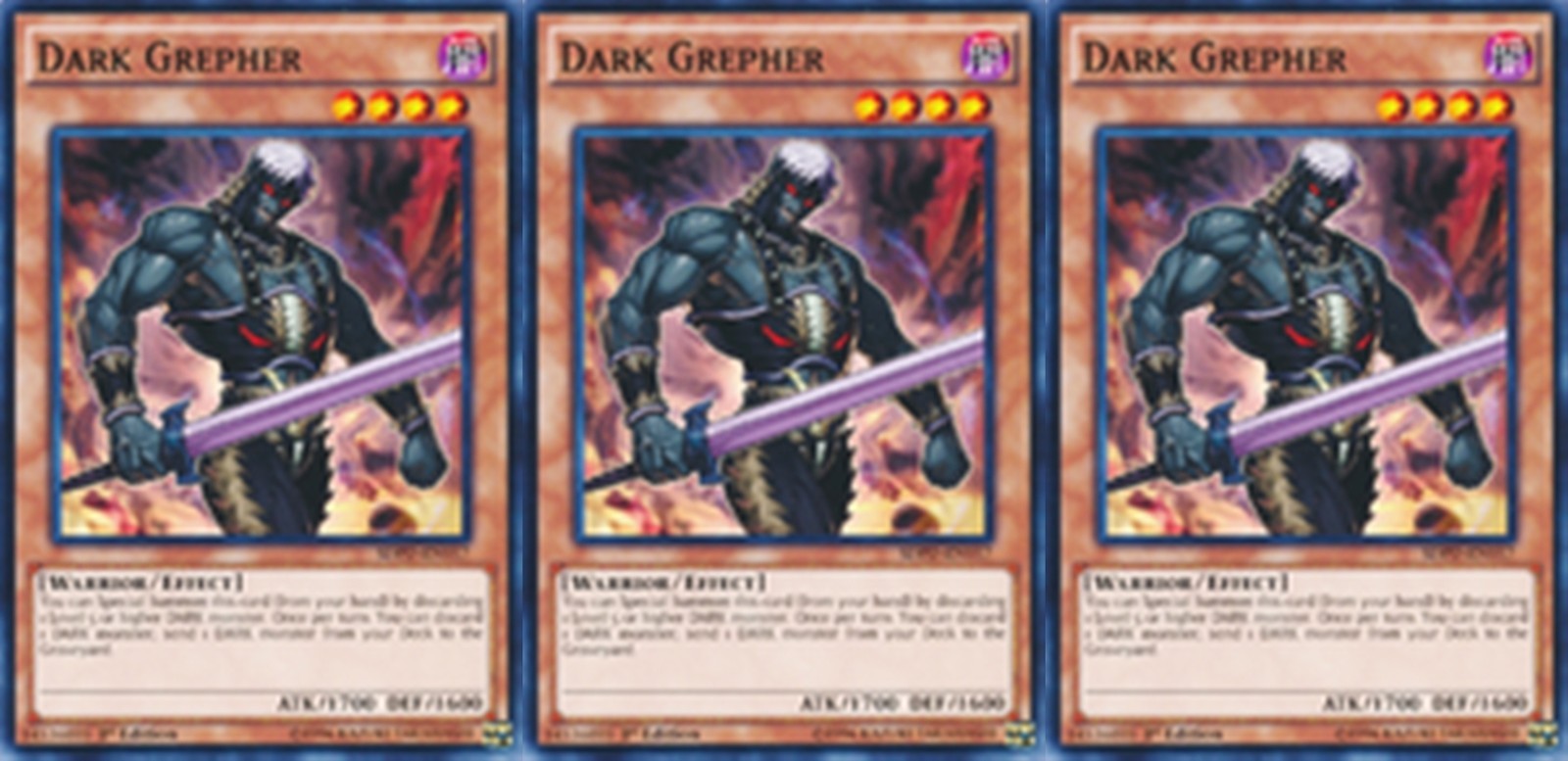 Dark Grepher SDPD-EN017 X 3 1st Mint YUGIOH Cards | eBay
