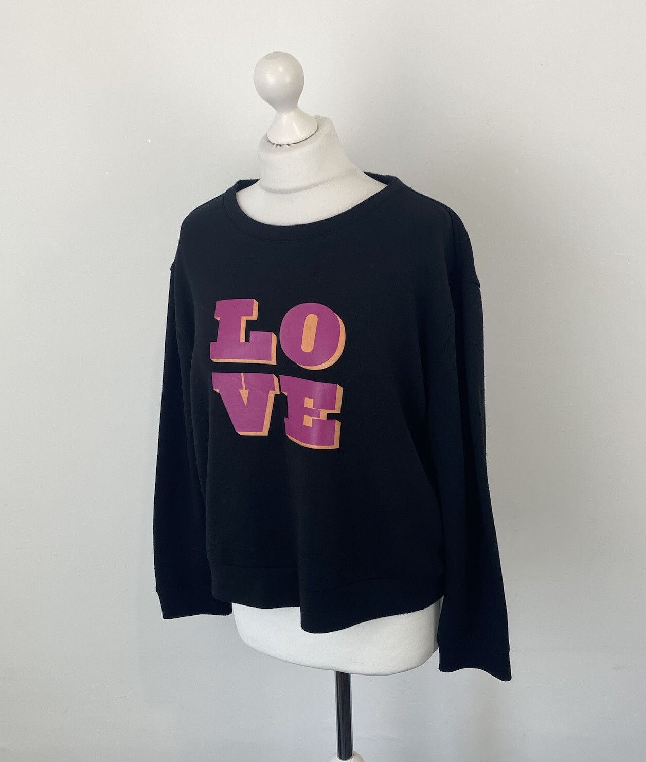 Hush Love Jumper Black Purple Sz Medium Ladies - Gem