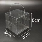 10X Clear Boxes With Handle PVC Cube Empty Box Wedding Favour Gift Cake ...