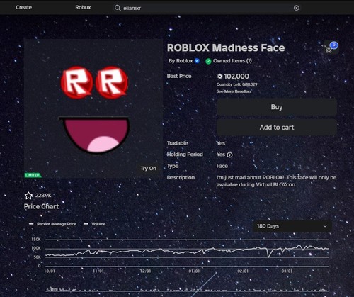 Roblox Madness Face Limited | eBay