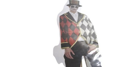 Harlequin Circus Jacket Mens Small Medium Red Black Diamond Print ...