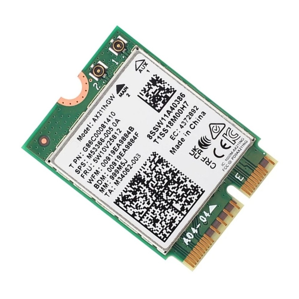 AX211NGW WiFi 6E Tri Band 2.4G/5G/6Ghz Wifi Card Bluetooth 5.3 AX211 M ...