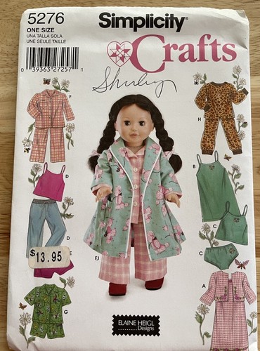 Simplicity Elaine Heigl Designs 18" Girl Doll Clothes Pattern 5276 ...