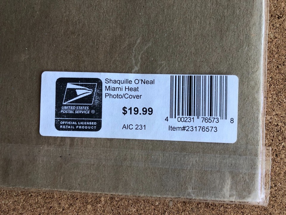 SHAQUILLE O'NEAL - MIAMI HEAT Photo Cover USPS Stamp 2004 Matted NEW ...