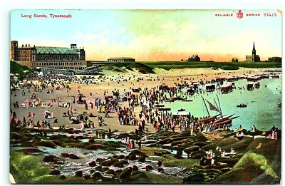 S04-3553, LONG SANDS, TYNEMOUTH, ANTIQUE POSTCARD | eBay