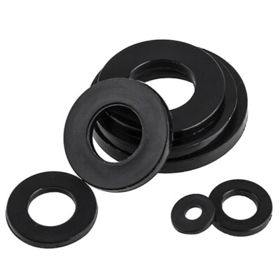 FLAT BLACK NYLON WASHERS NYLON PA66 PLASTIC WASHERS M8 M10 M12 M14 M16 ...