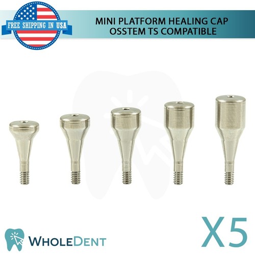 5x Mini Healing Caps Titanium Dental 2.1mm Osstem® TS Hiossen® ET ...