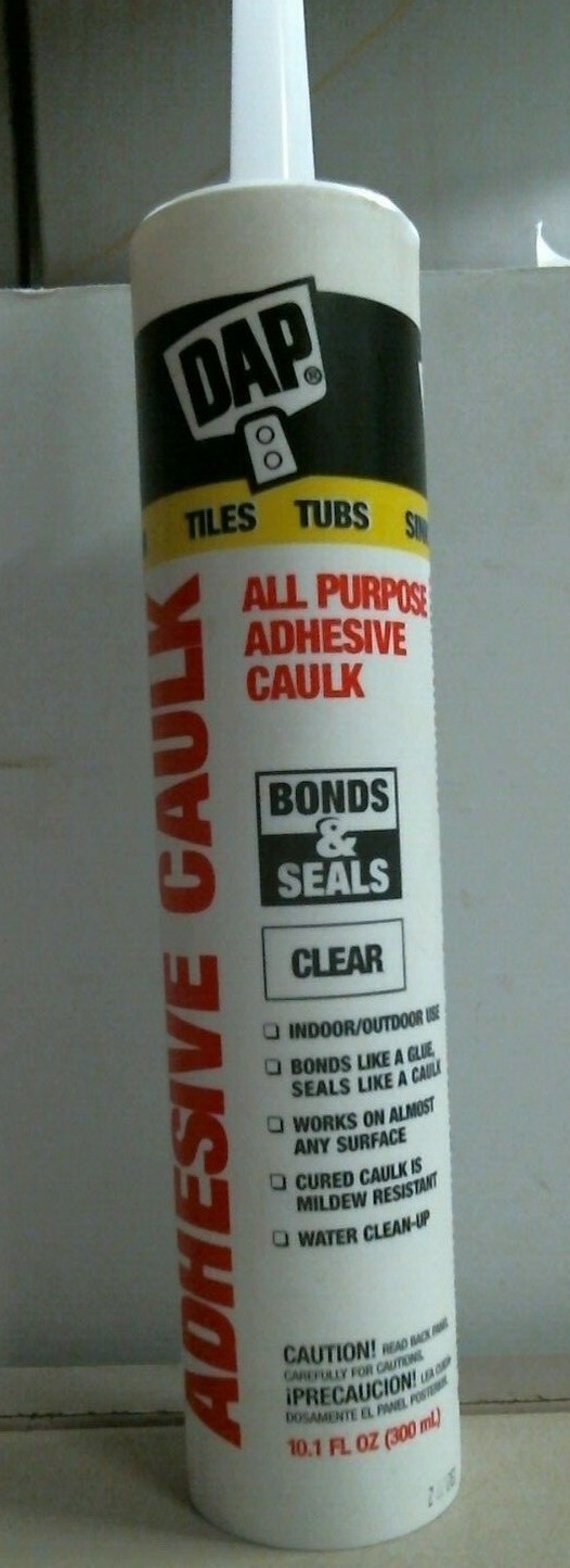 DAP All Purpose Adhesive Caulk, Clear, Bonds And Seals, 10.1 Oz., Lot ...