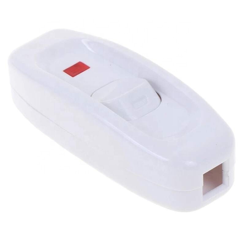 240V 10A Inline ON/OFF Button Table Lamps Desk Light Cord Cable Switch ...