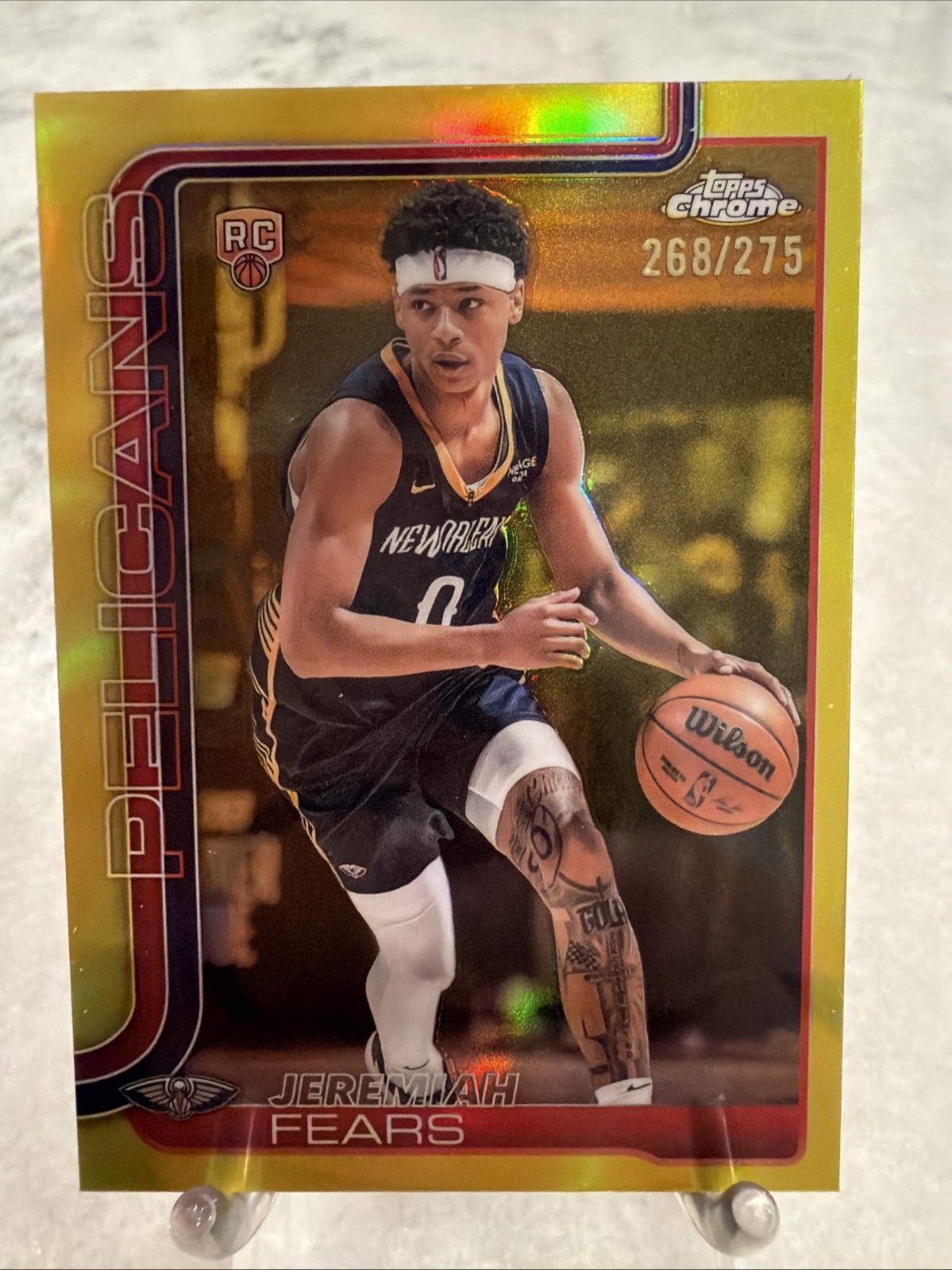 Jeremiah Fears 2025 Topps Chrome #257 Yellow Refractor /275 Price Guide ...