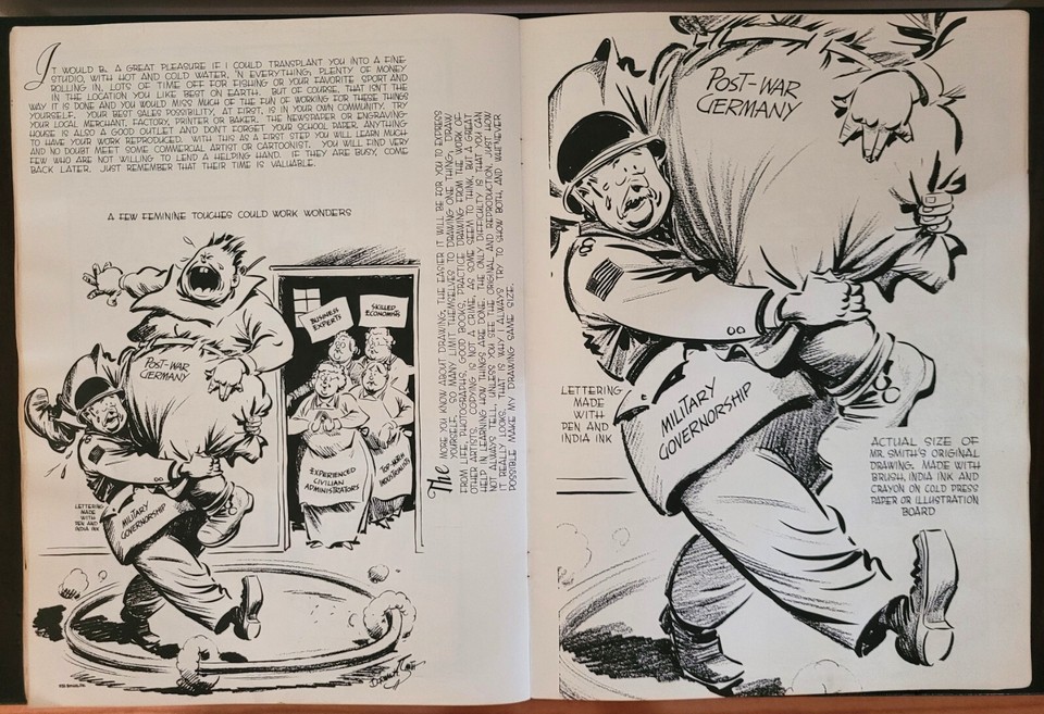 1960's Modern Cartoon by Walter Foster Art Book “How To Draw” 10 1/2” x ...