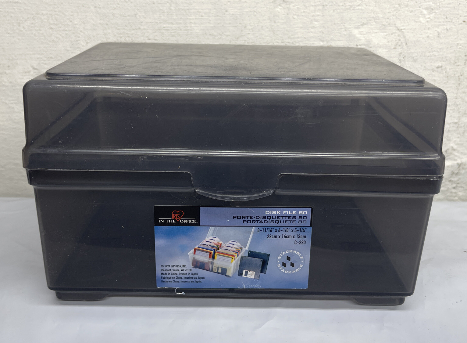 Vintage 1997 Iris In The Office Disk File 80 #C220 Smoke 9x6 Plastic ...