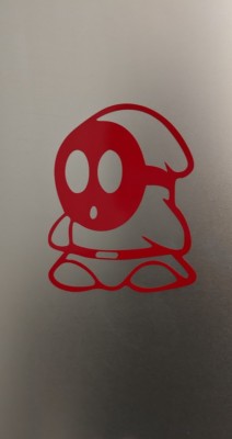 2 pack Shy Guy Vinyl Decal Sticker Gloss Red 3" x 3.75" | eBay