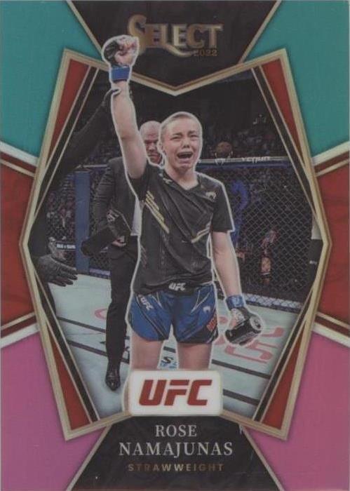 2022 Panini Select UFC - Premier Level Rose Namajunas #173 Teal & Pink ...