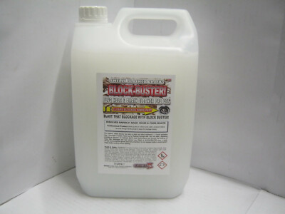 5 L ULTRA STRONG PLUG HOLE SINK & DRAIN CLEANER UNBLOCKER 5 Litre ...