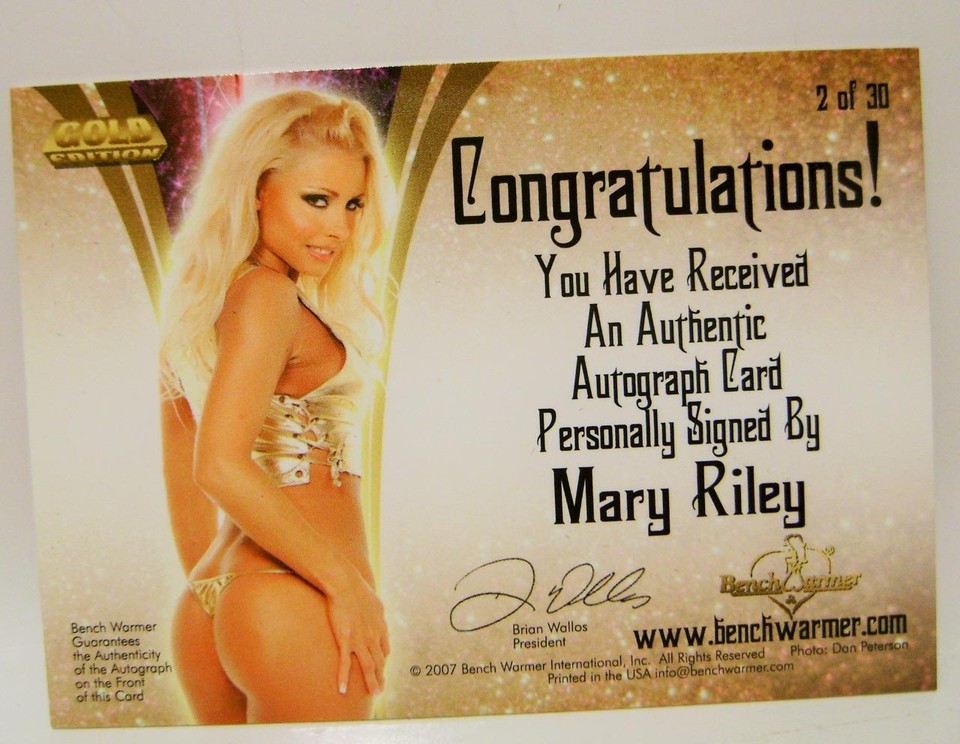 MARY RILEY AUTO GOLD EDITION EMERALD ARCHIVE BENCHWARMERS 2023 | eBay