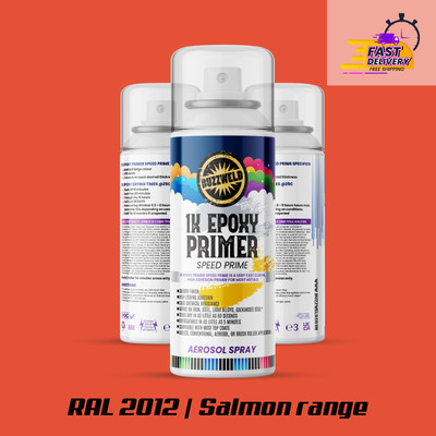 1K EPOXY PRIMER AEROSOL 400ML Buzzweld RAL 2012 Salmon Orange | eBay UK