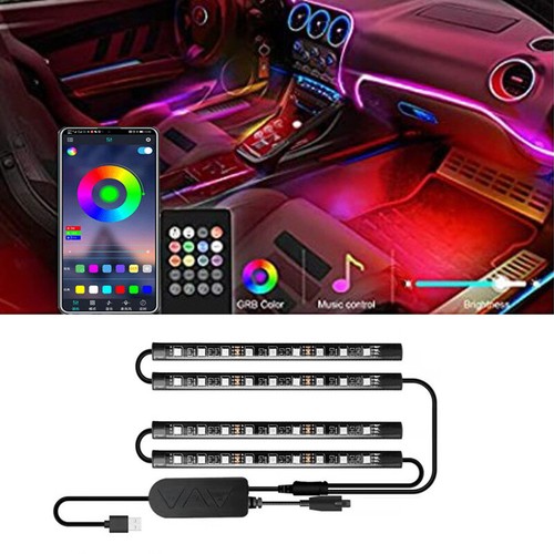 LED Under Dash Footwell Interior Light Glow Neon Kit for All Cars ...