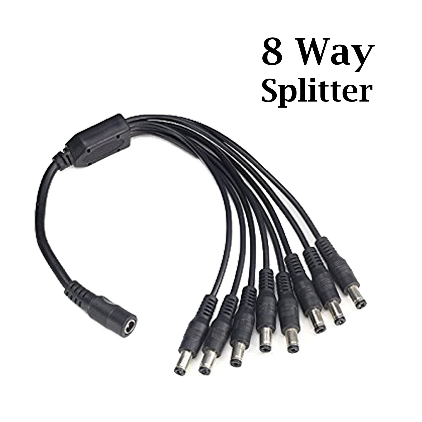 2 4 6 8 Way Splitter Power Cables For CCTV Security Cameras Adapter 2 ...