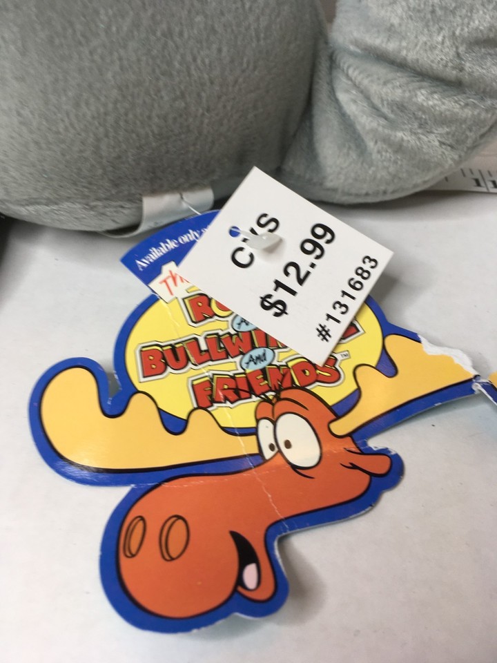 Stuffins Rocket J Squirrel Flying Rocky and Bullwinkle Plush Toy 8 ...