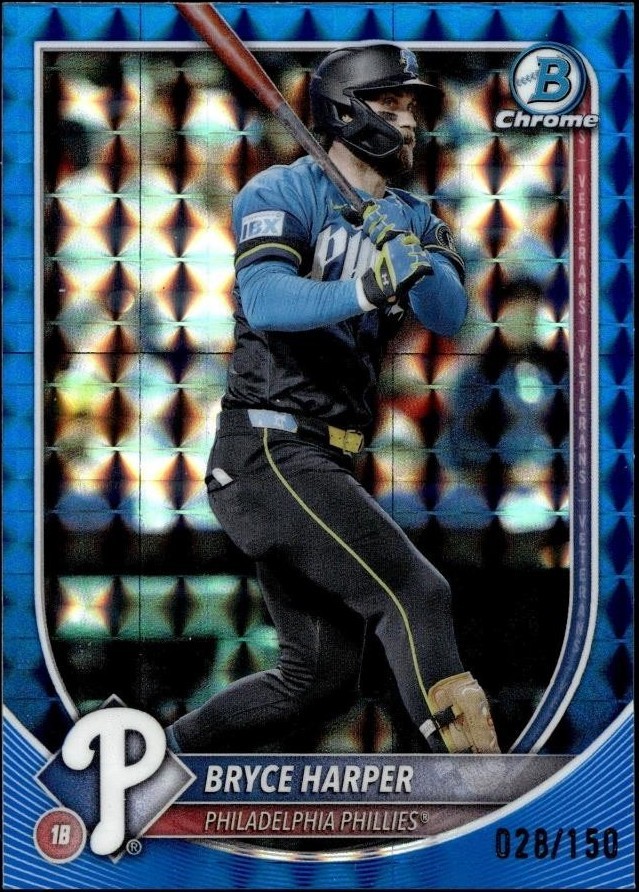 2024 Bowman - Bryce Harper #37 Blue Border /150 for sale online | eBay