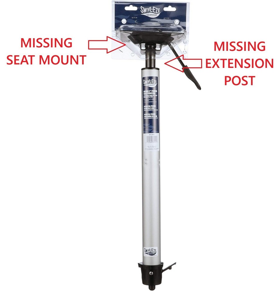 Attwood Swivl-Eze 2" Base Wedge Post for Boat Seat, Fits 24"-30 ...