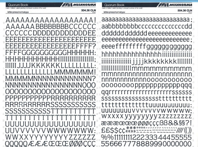 Mecanorma Dry Transfer Lettering Sheet A3, Letraset #33, Quorum Book ...
