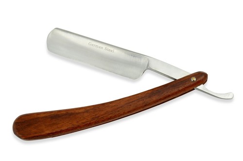 Set of 2 Shaving Razor Stainless Steel Barber Cut Throat Wooden Handle ...