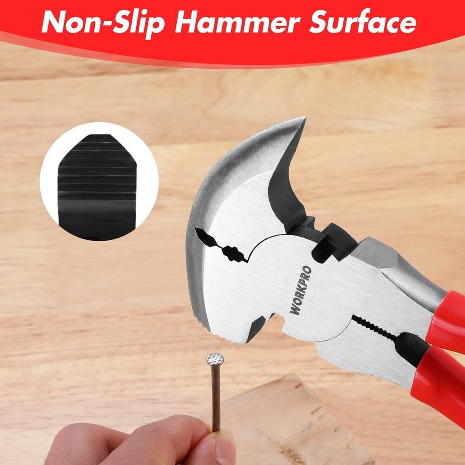 WORKPRO Fencing Pliers Barbed Wire Fence Tools Fence Cutter Nail Puller ...