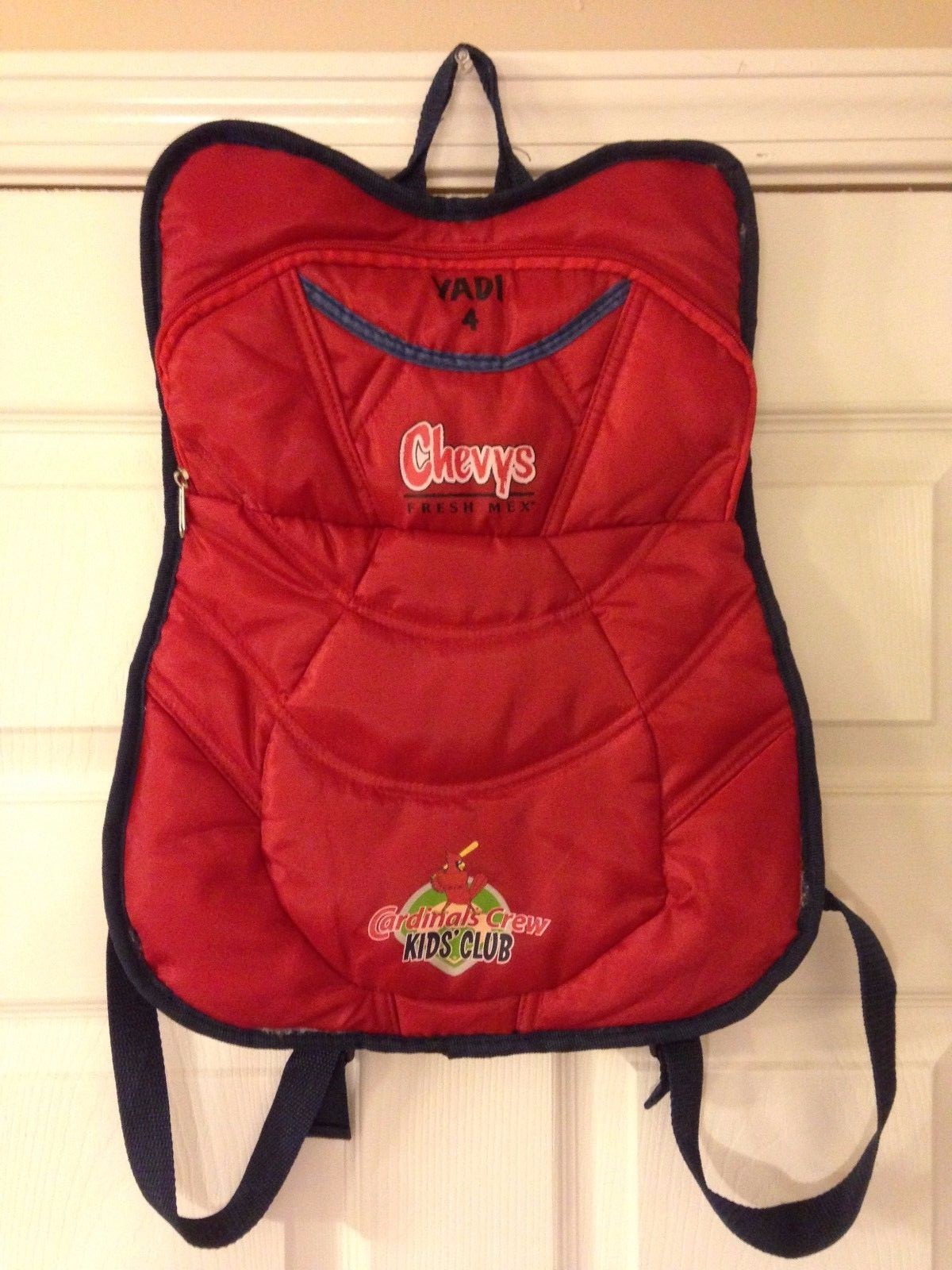 YADIER MOLINA BACKPACK cardinals stl KIDS CLUB chest protector bag yadi ...