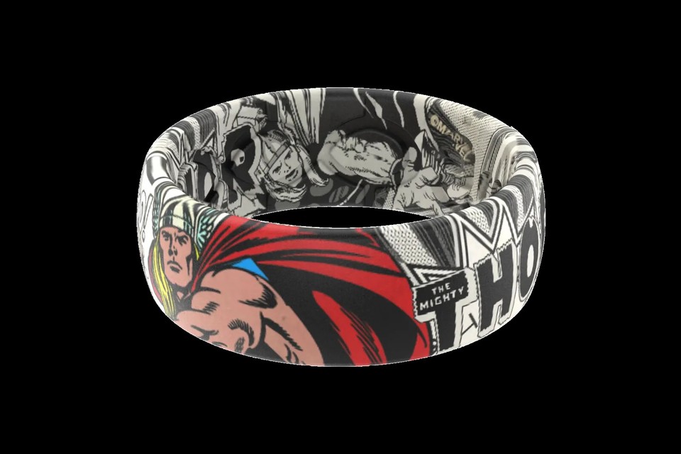 Marvel Groove Life "Thor Black & White Comic" Silicone Ring Size 11 | eBay