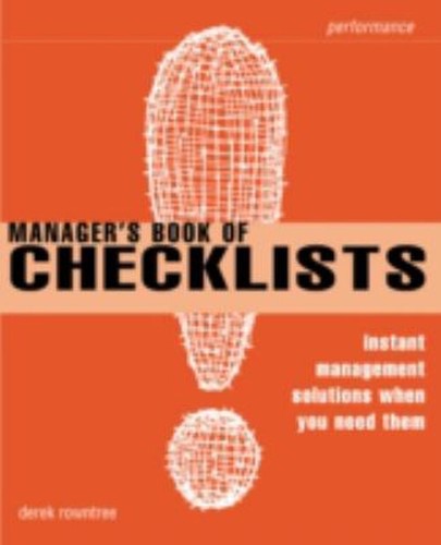 The Manager's Book of Checklists : A Practical Guide to Improving | eBay