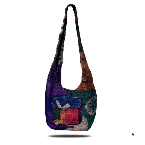 Handmade Burlap Jute Shoulder Messenger Handbag Handbags Bag Bags ...