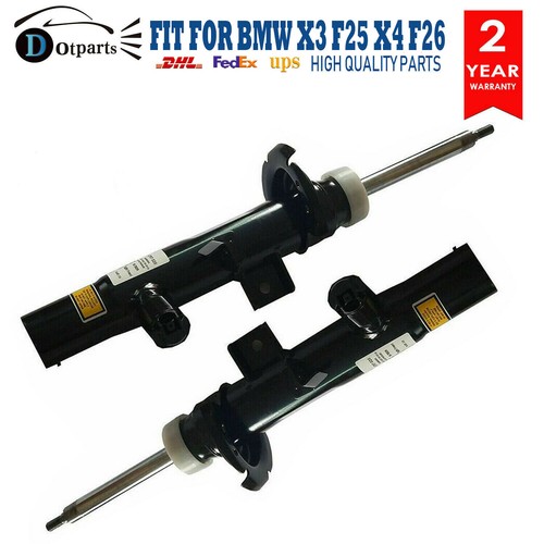 2x Front L and R Shock Absorbers W/EDC For BMW X3 F25 X4 F26 2011-18 ...