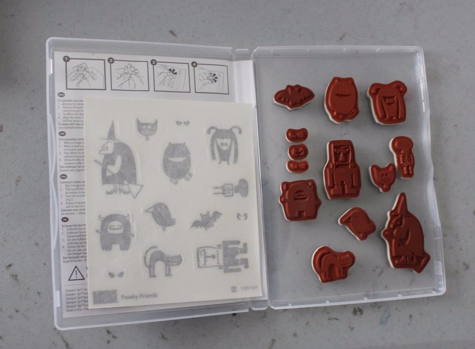 Stampin' Up! FREAKY FRIENDS Stamp Set Of 13 HALLOWEEN Monsters Cat | eBay