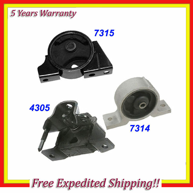 Engine Motor Mount Set 3 For 00-06 Nissan Sentra 1.8/2.0L A4305 A7314 ...