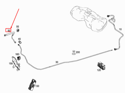 MERCEDES-BENZ S W222 Fuel Hose A2224701575 NEW GENUINE | eBay
