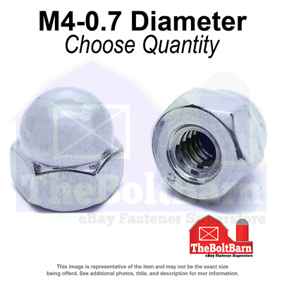 M4-0.7 Class 6 Acorn Nuts Zinc Clear Coarse Thread (Pick Quantity) | eBay