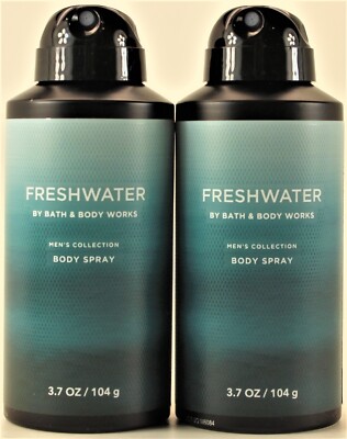QTY 2 - Bath & Body Works FRESHWATER Deodorizing Body Spray for Men 3 ...