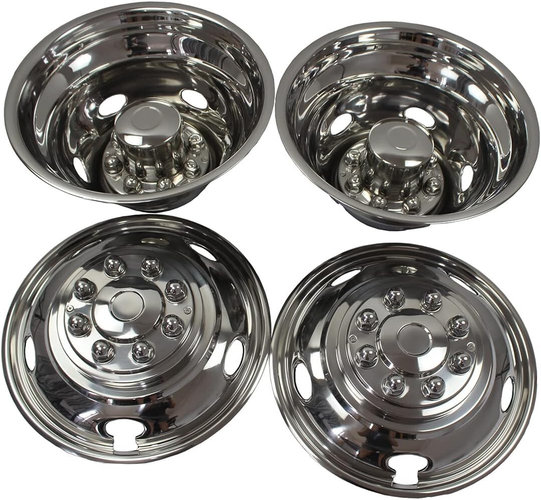 2003-2018 Dodge 3500 17" 8 Lug Stainless Steel Wheel Simulators Dually ...