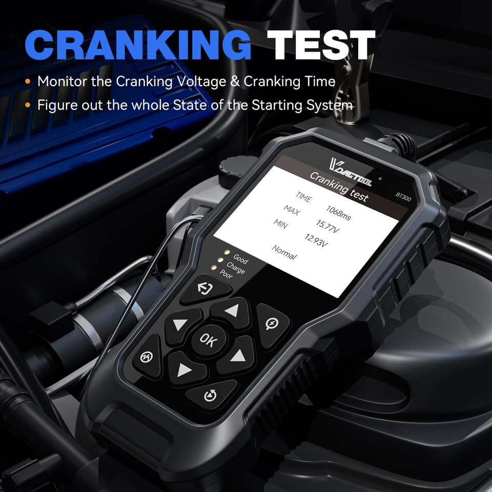 3000CCA BT300 12V 6V Car Load Battery Tester Automotive Digital ...