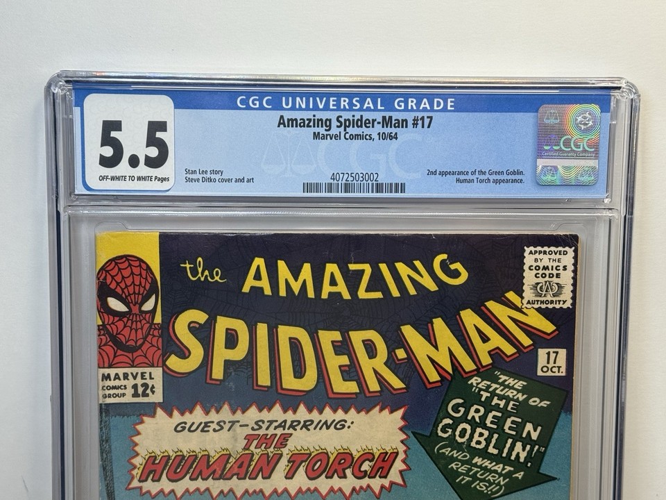 Amazing Spider-Man #17 CGC FN- 5.5 2nd Appearance Green Goblin Steve ...