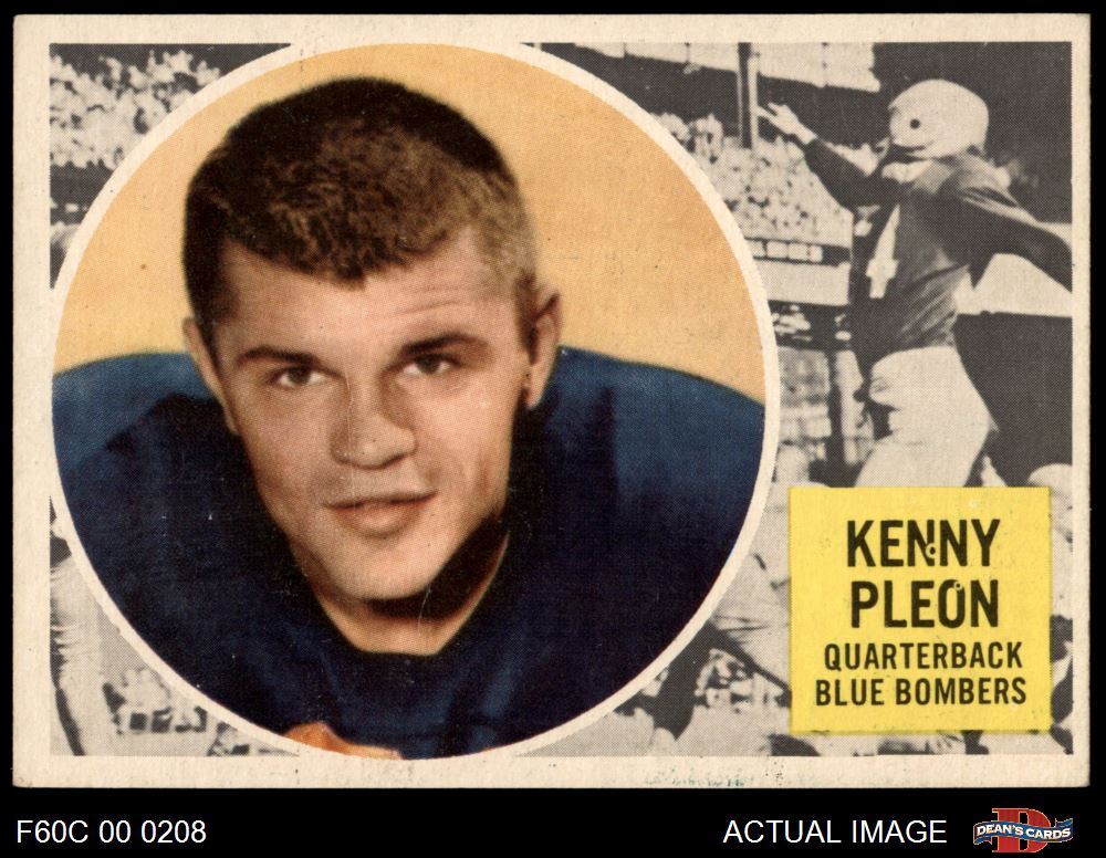1960 Topps CFL #84 Kenny Ploen CFL HOF Iowa 5.5 - EX+ | eBay