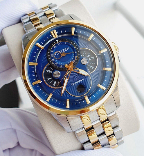 Citizen Calendrier Dual Tone Moonphase Men's Watch Eco-Drive BU0054-52L ...