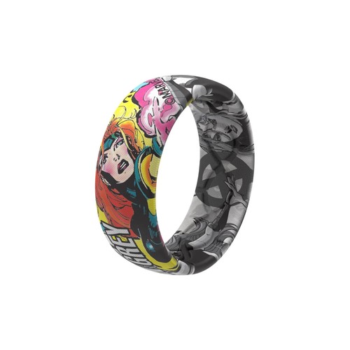 Marvel Groove Life "Jean Grey Black & White Comic" Silicone Ring Size ...