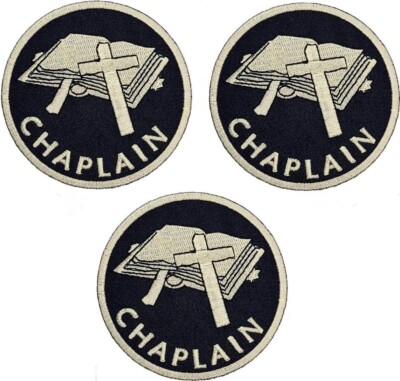 CHAPLAIN CHRISTIANS EMBROIDERED PATCH | 3PC Bundle iron On Sew 3"X3" | eBay