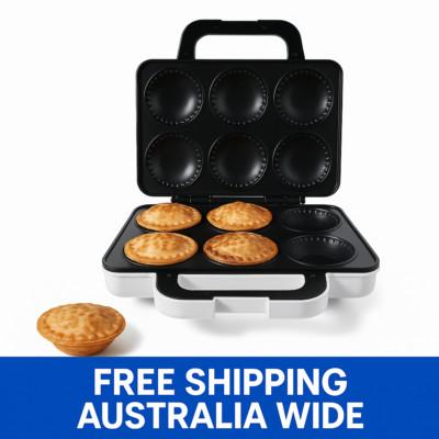 Electric Pie Maker 6 Pies Machine Non Stick Tarts Quiches Meat Apple ...