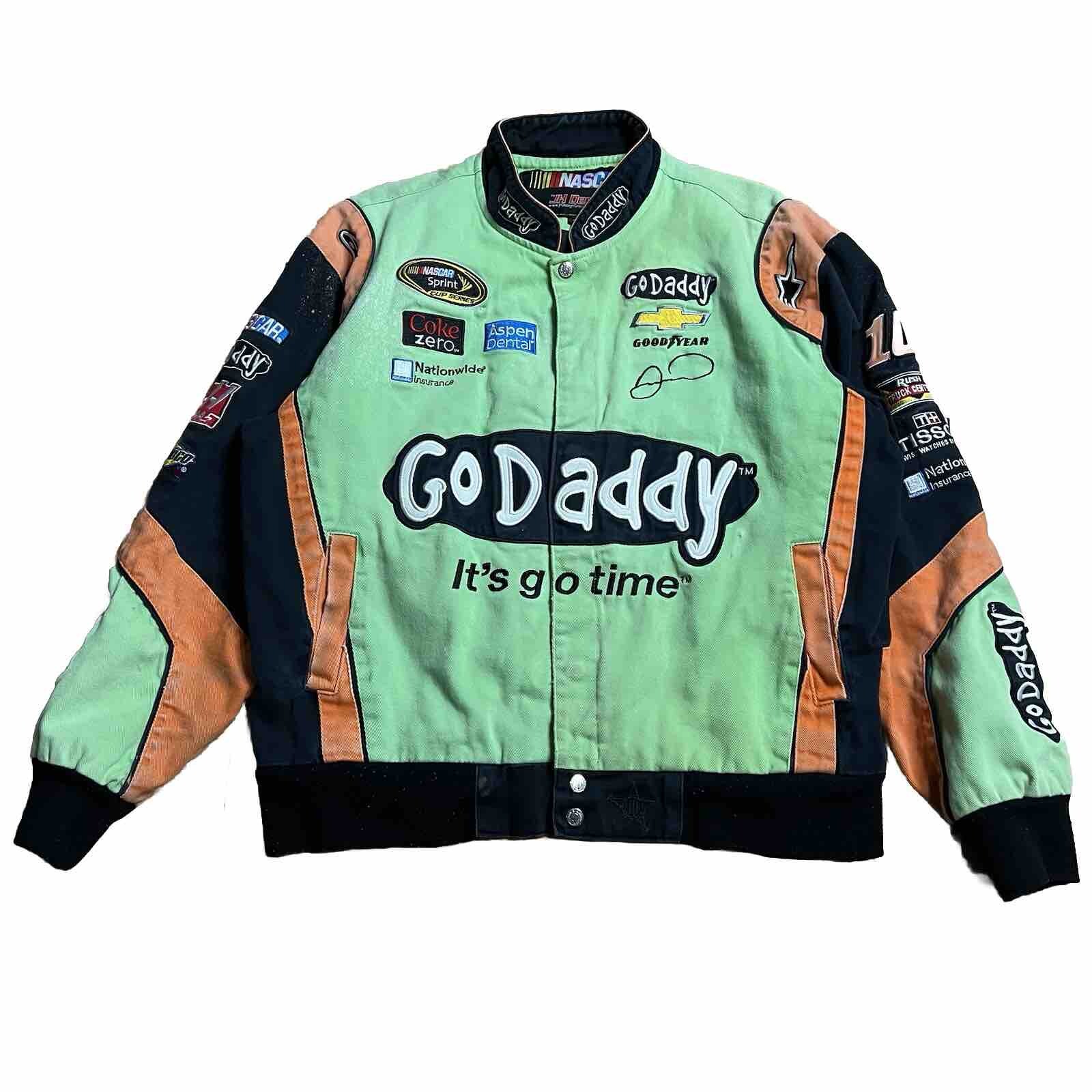 Vintage Jeff Hamilton Nascar Jacket Men’s Large GoDaddy Danica Patrick ...
